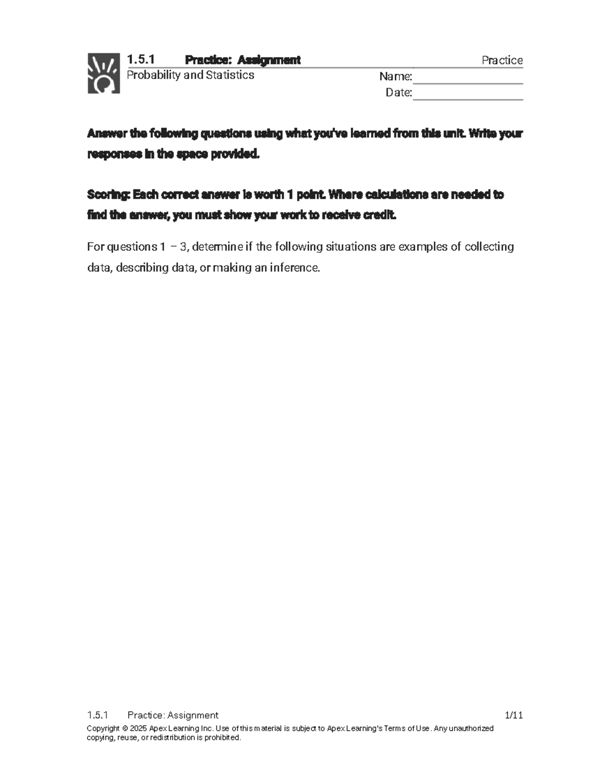 1.5.1 Practice: Assignment on Probability & Statistics - Studocu