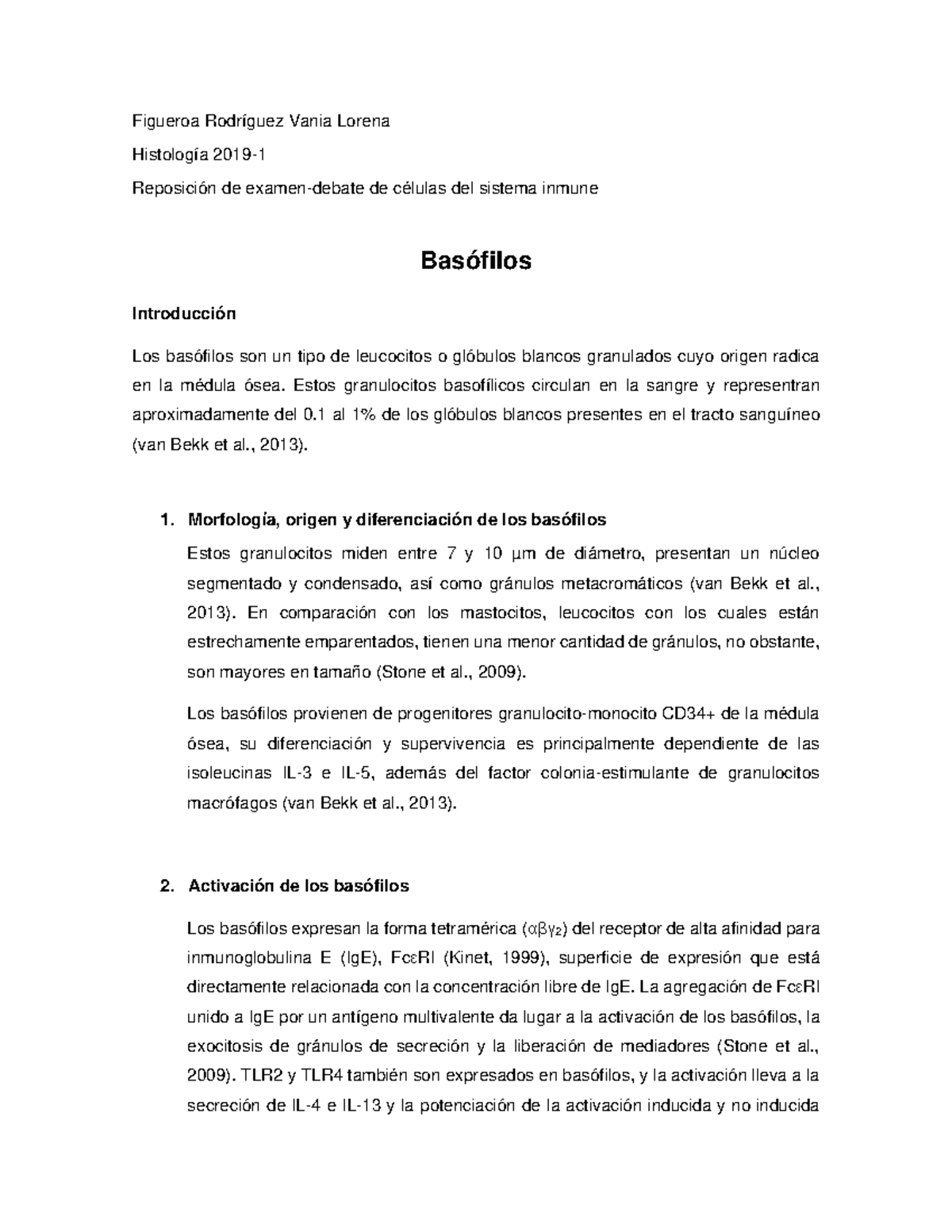 Basófilos: Funciones y Activación en el Sistema Inmune (Histología 2019 ...
