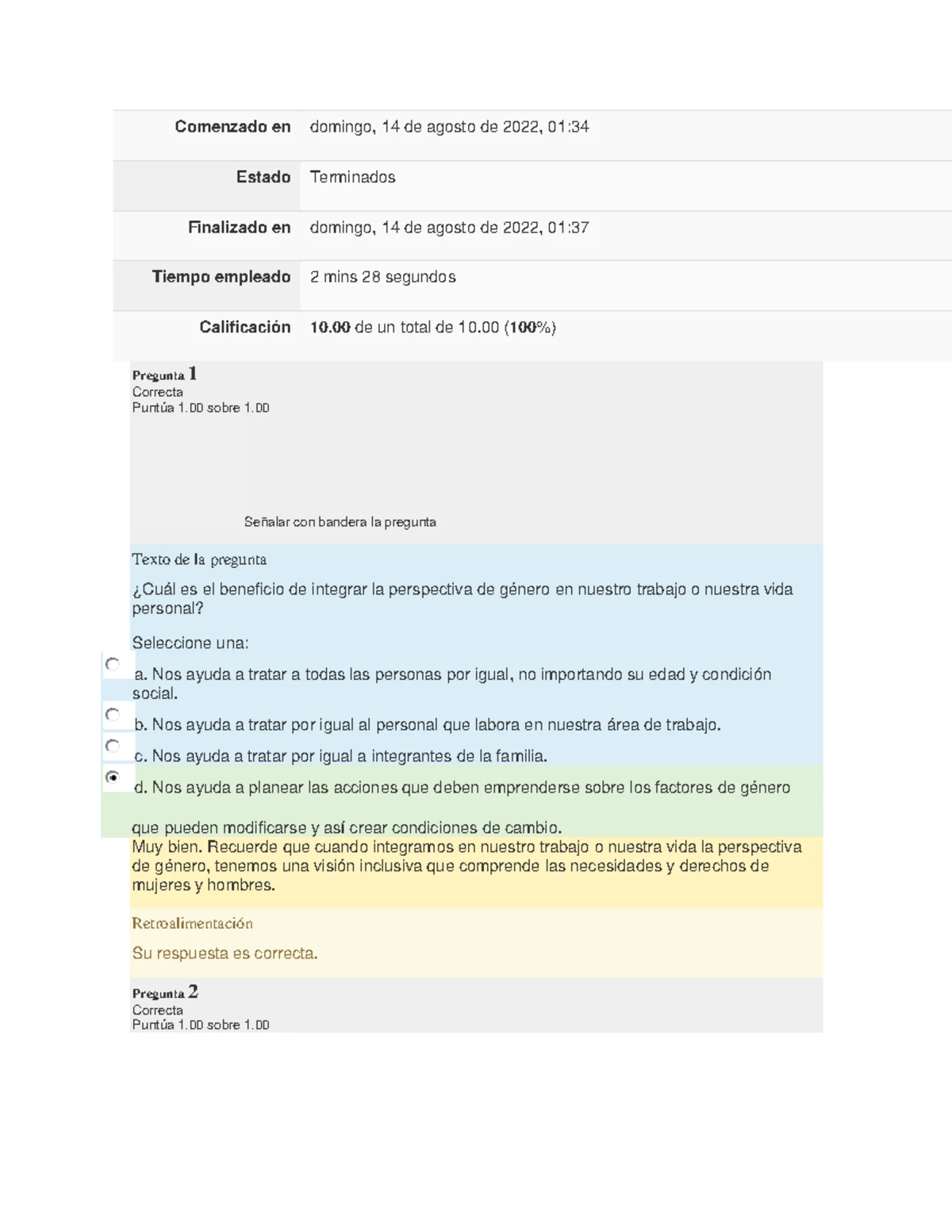 Cuestionario Final del Módulo 4: Género y Masculinidades - Studocu