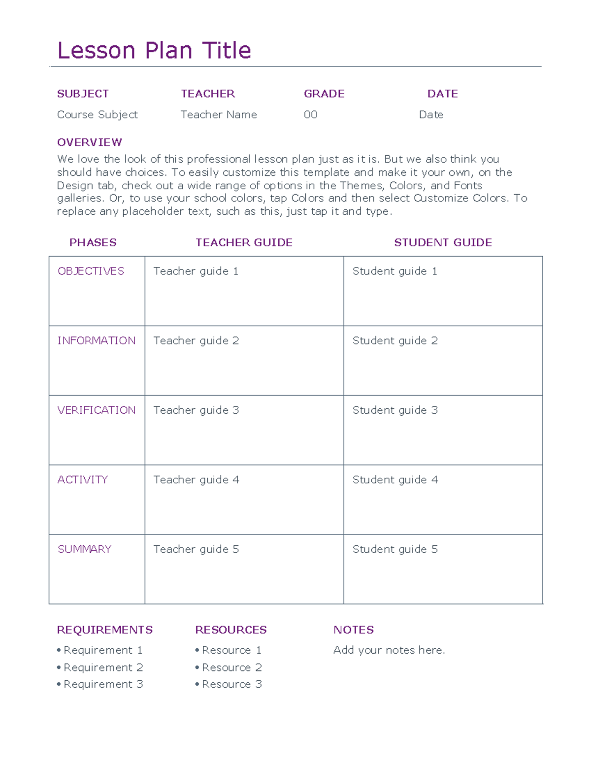 Lesson Plan Title - NICE - Lesson Plan Title SUBJECT TEACHER GRADE DATE ...