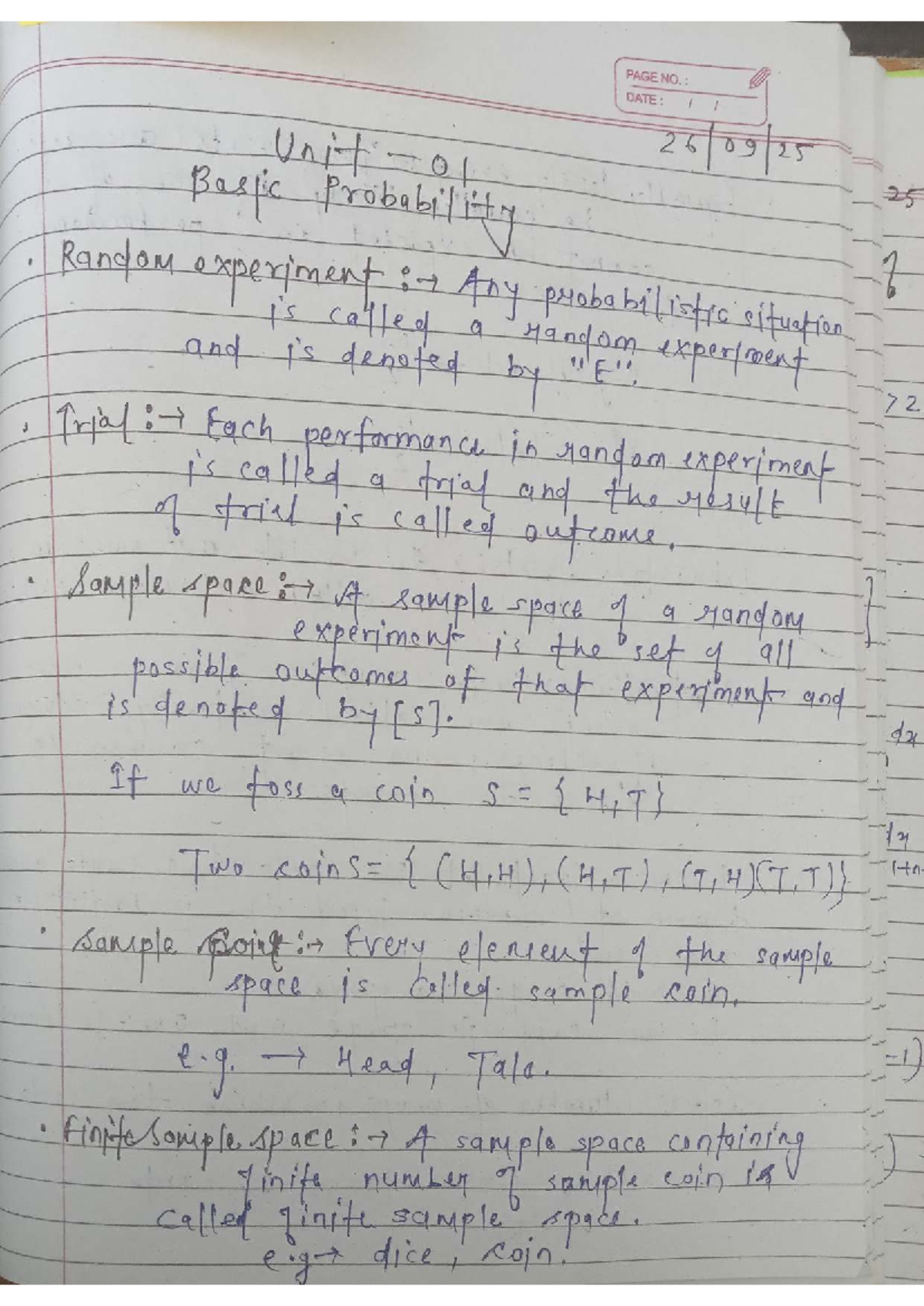 Unit 01: Basic Probability Concepts and Random Variables - IPS Notes ...