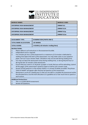 [Solved] Classification of Risks Macro vs Micro 5 marks Theory 2 marks ...