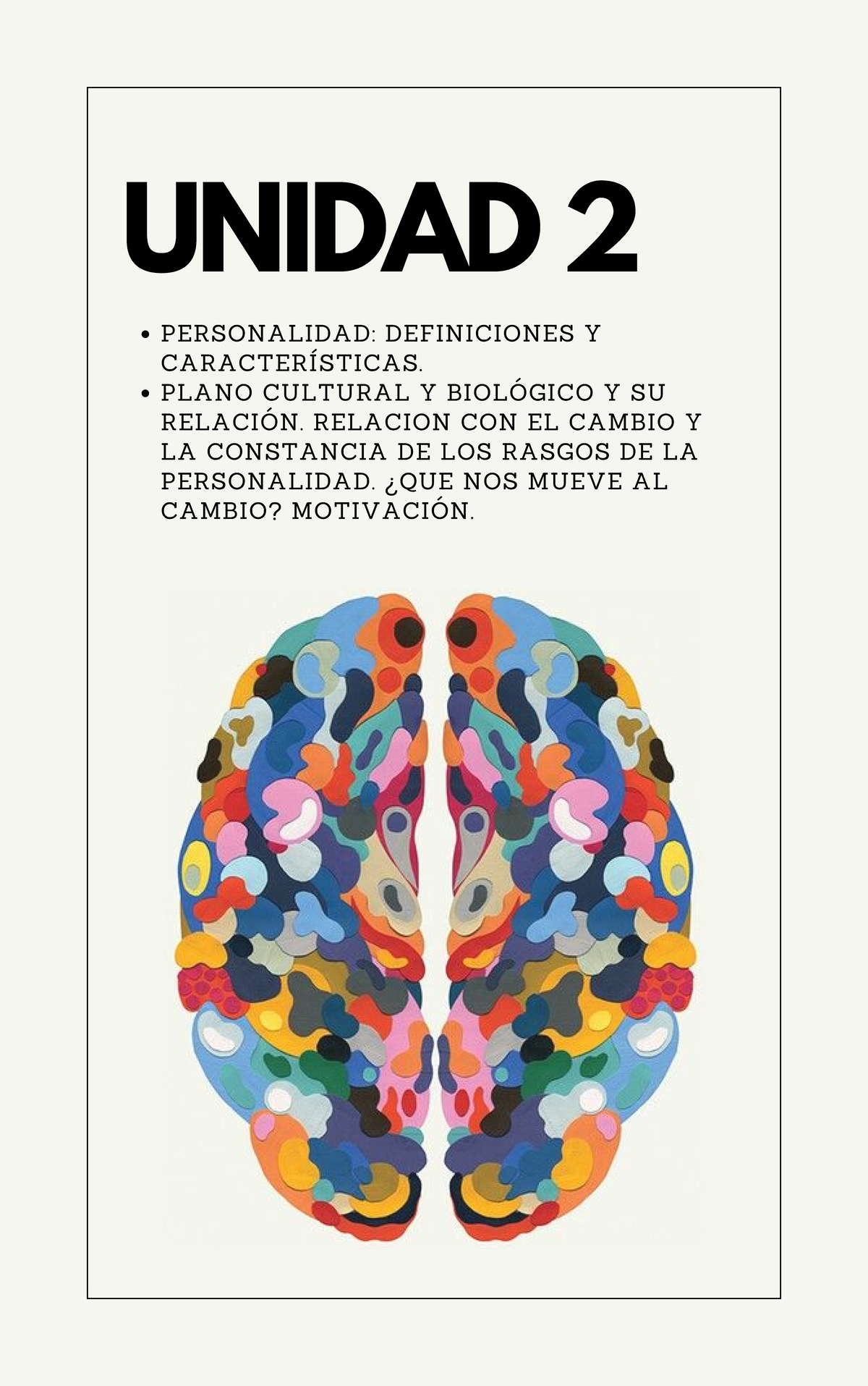 Unidad 2 - Personalidad: Definiciones y Características Esenciales ...