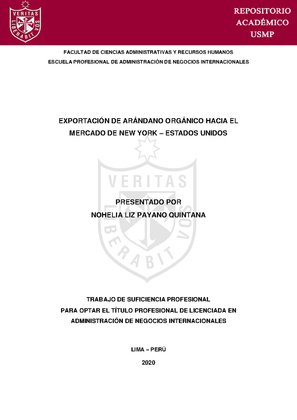 Exportación de Arándano Orgánico a New York – Plan de Negocios QNL ...