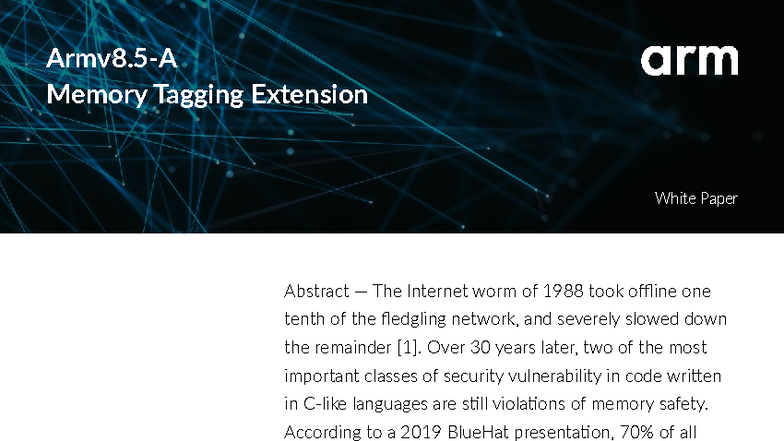 Arm Memory Tagging Extension (MTE) White Paper Overview - Studocu