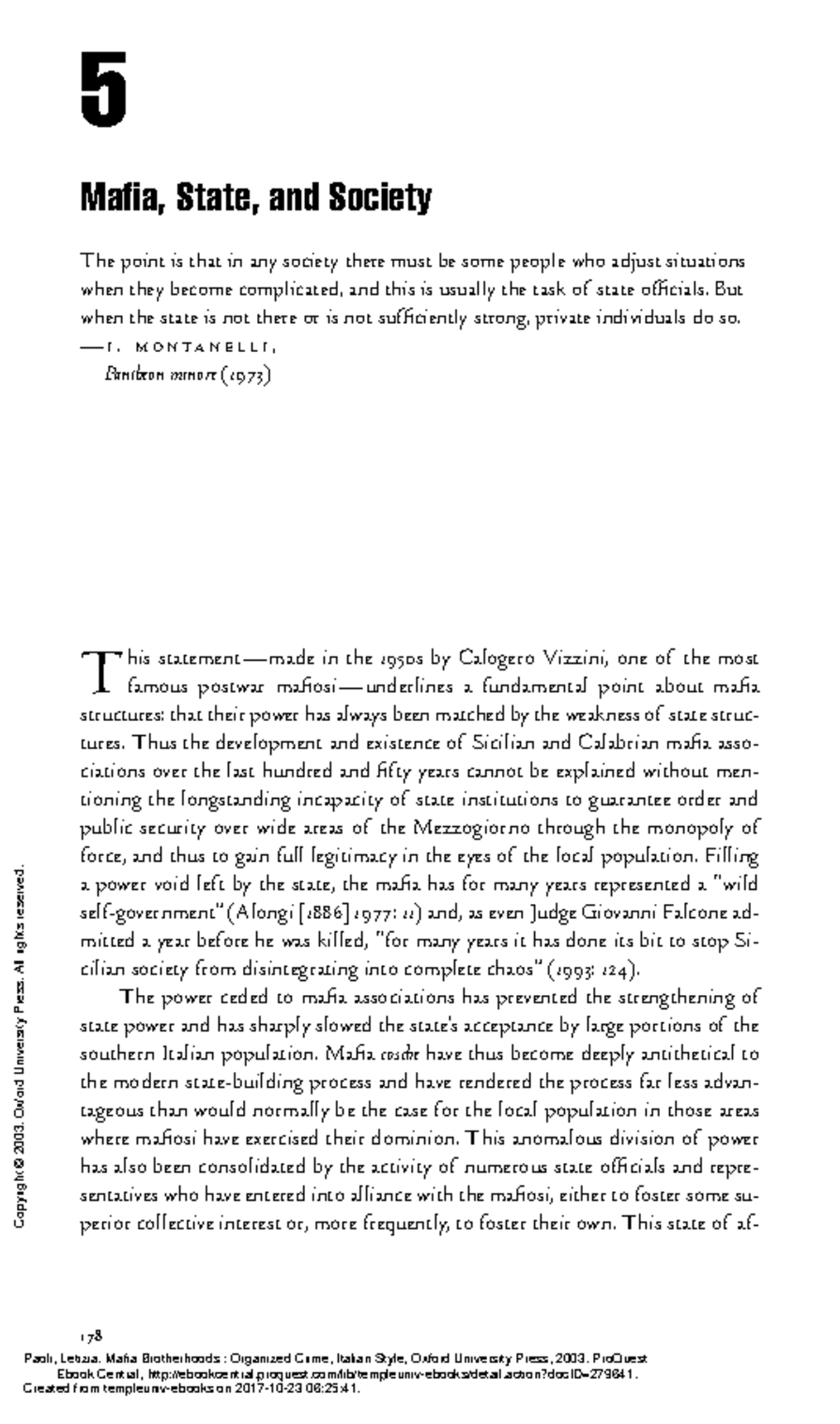 Mafia and State Dynamics in Society: Analyzing Power Structures - Studocu
