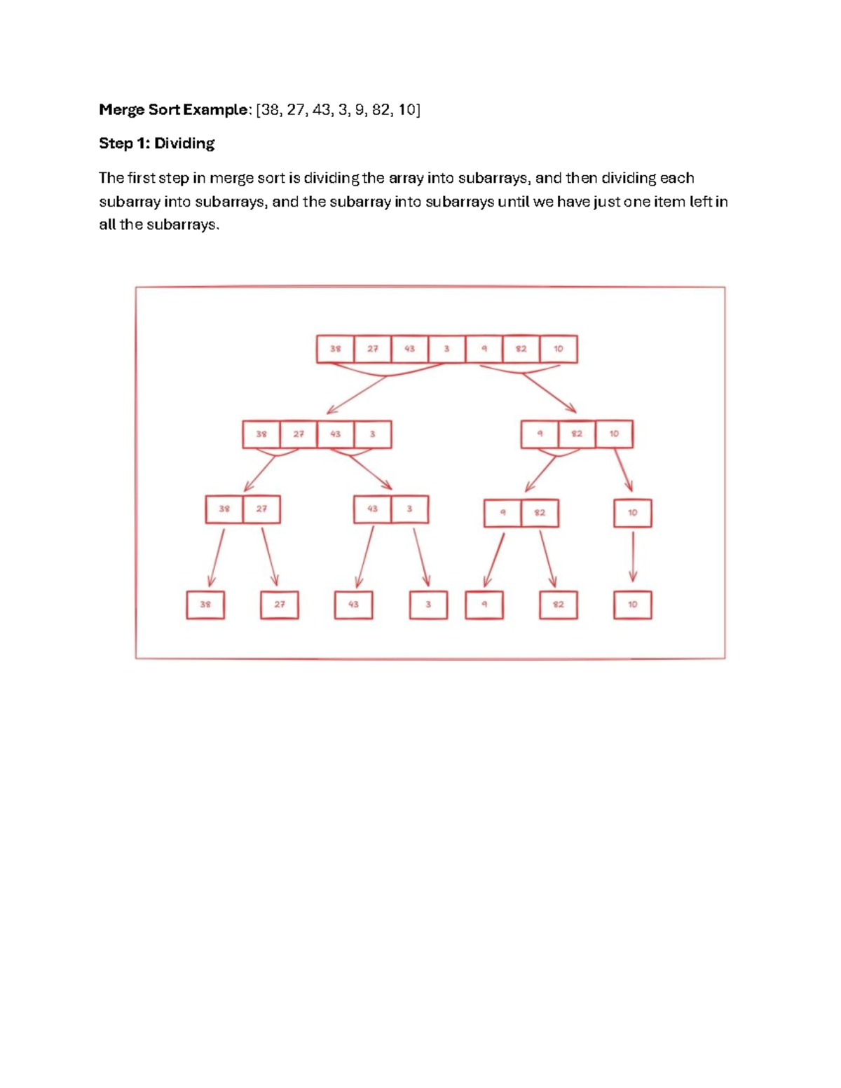 Merge Sort Example: Step-by-Step Practice Guide - Studocu