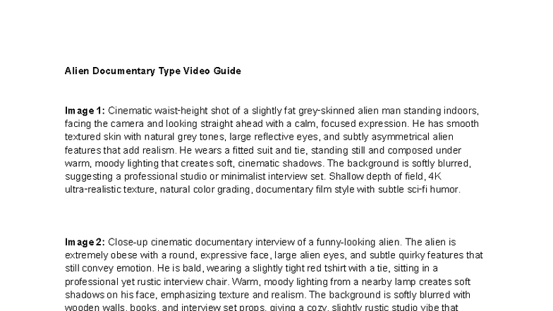 Alien Documentary Video Guide: Humans - Myth or Reality? - Studocu