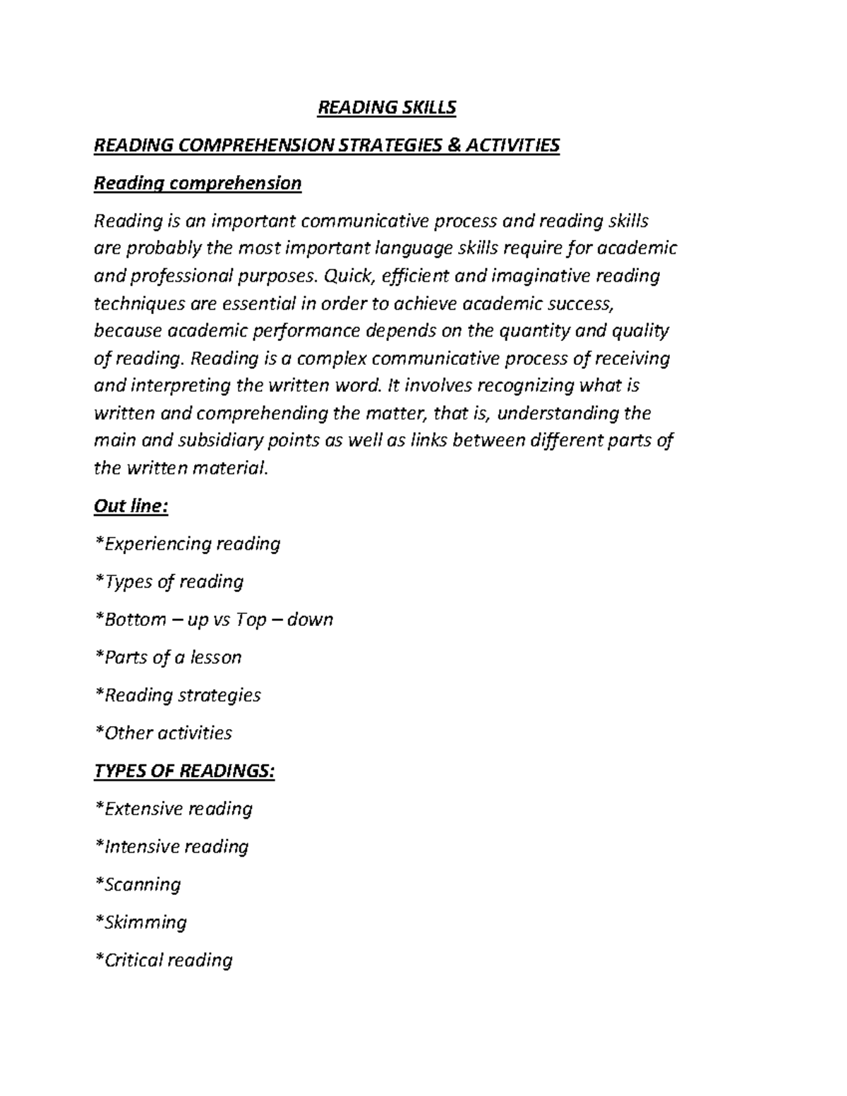 Reading Skills - Nice book - READING SKILLS READING COMPREHENSION ...