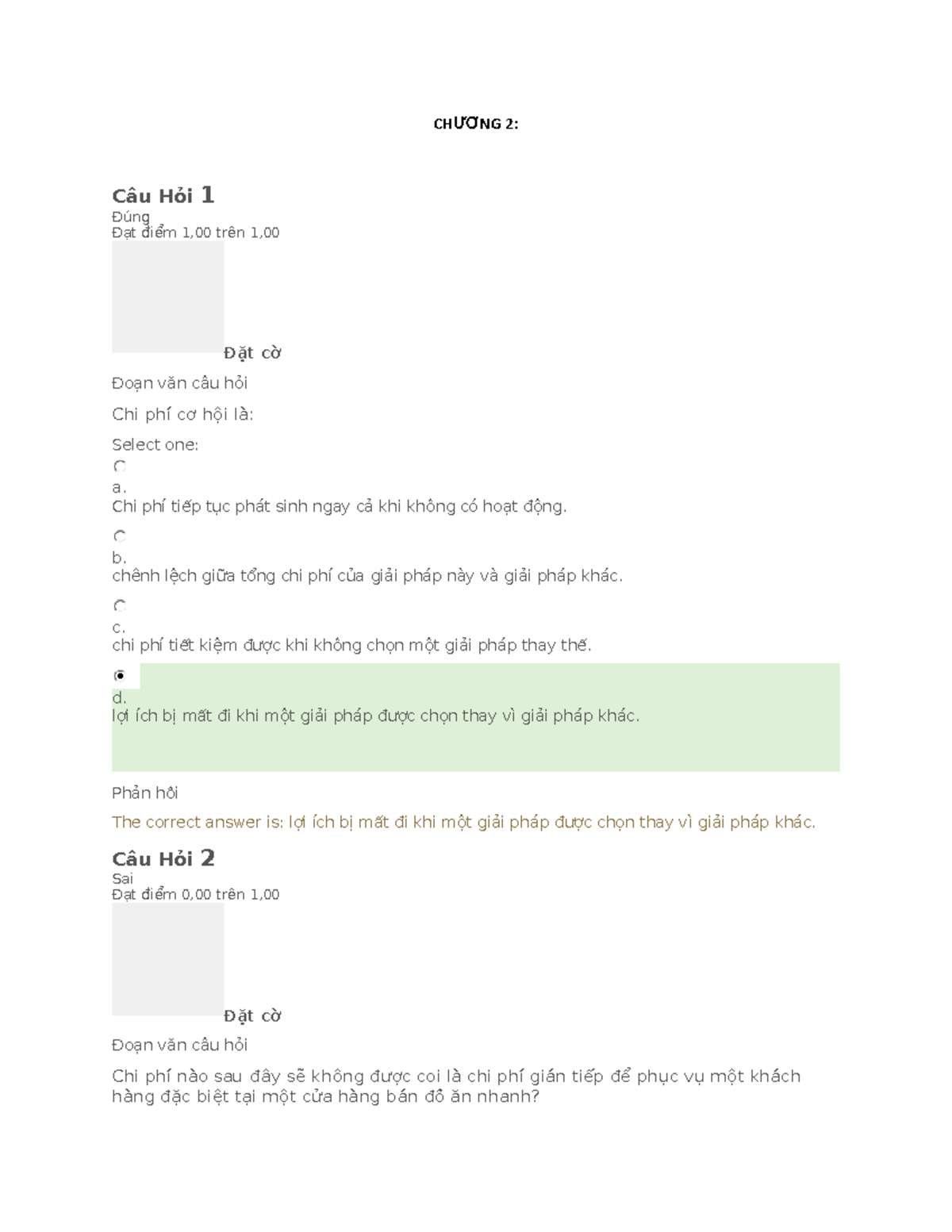 Dap an Câu Hỏi KTQT C2 LMS - CH ƯƠNG 2: Câu Hỏi 1 Đúng Đạt điểm 1,00 trên 1, Đặt cờ Đoạn văn câu ...