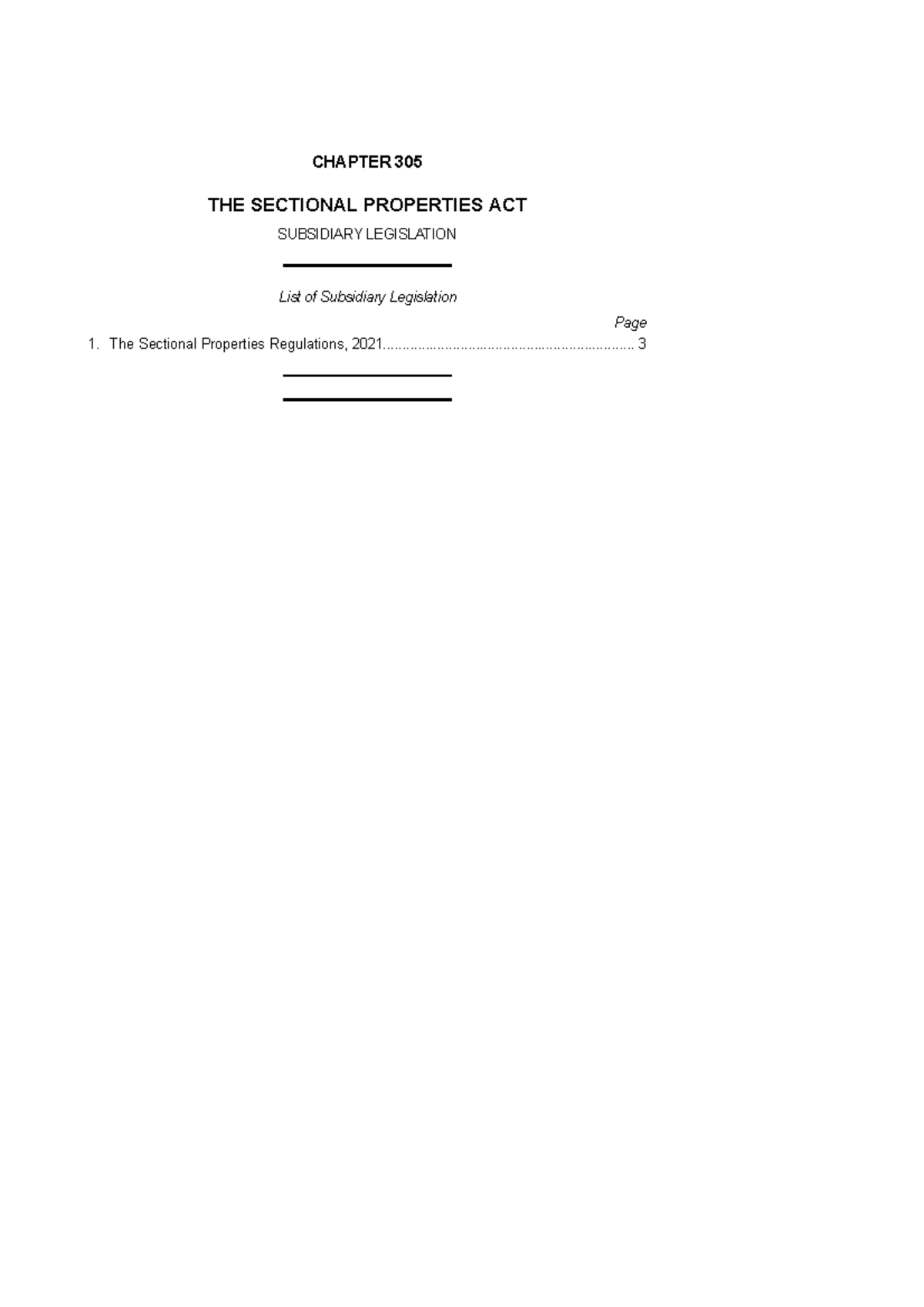 CHAPTER 305: Sectional Properties Regulations 2021 Overview and ...