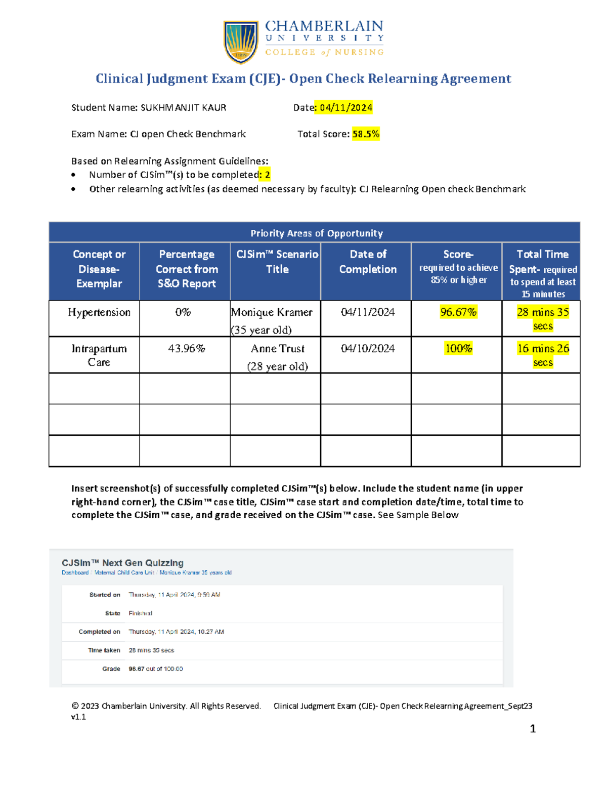 CJE Open Check Relearning Agreement - Assignment 2 Cases Analysis - Studocu