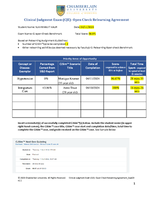 Clinical week 5 - for Direct Patient Care Documentation 1889 ...