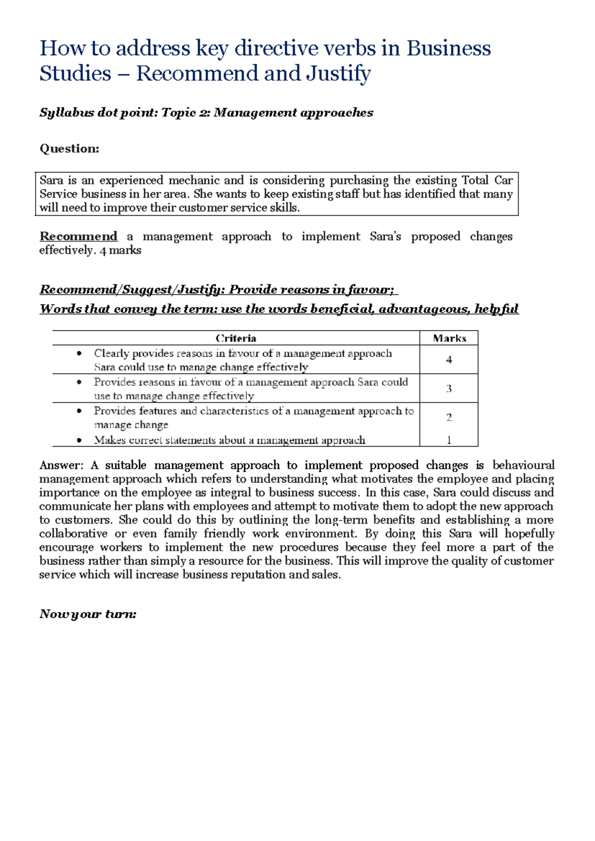 Recommend, Suggest, Justify - How to address key directive verbs in ...