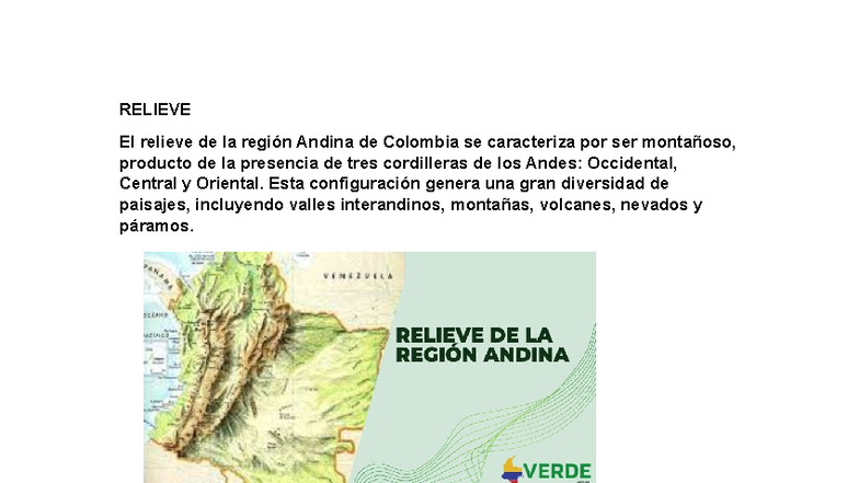 RELIEVE ANDINO: Características y Diversidad de la Región (Cód. RELIEVE ...