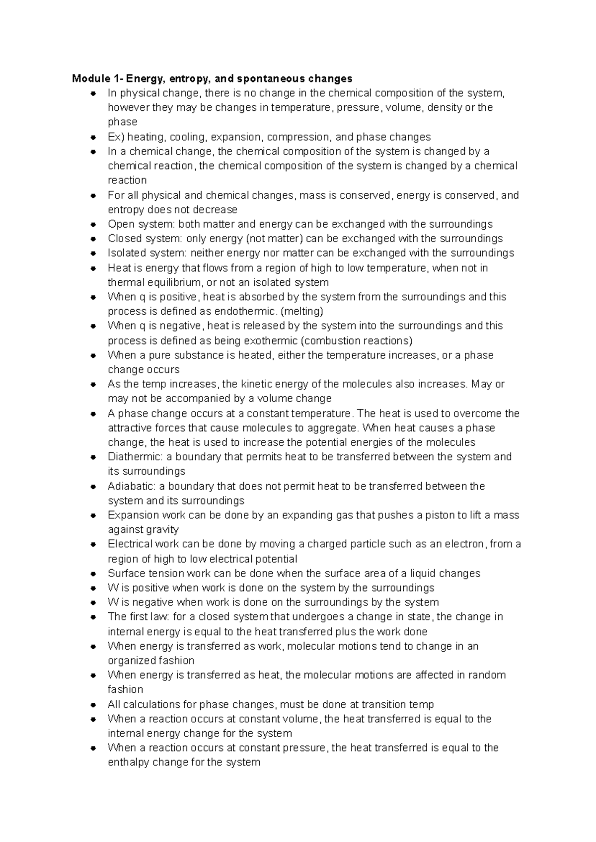 Chem 123: Energy, Entropy, and Chemical Equilibrium Notes - Studocu