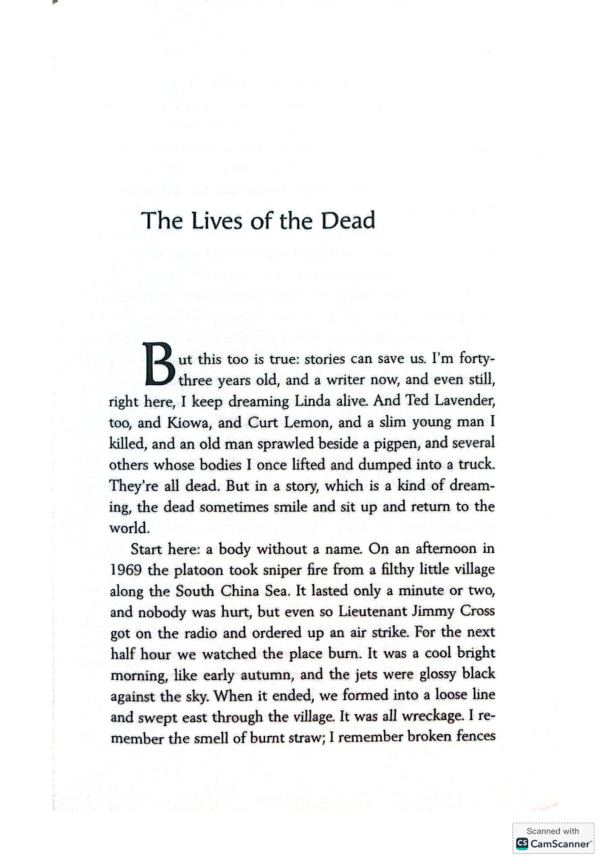 The Lives of the Dead: Insights from The Things They Carried (ENG 214 ...