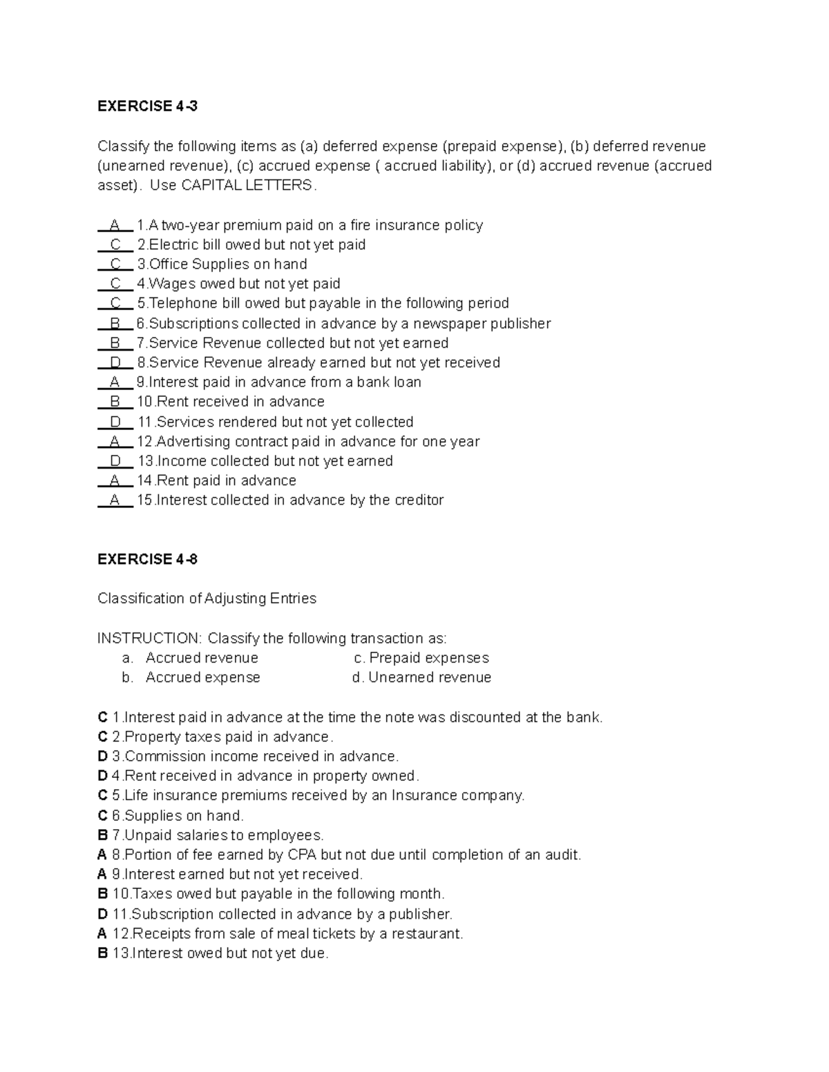 Module 4 - Basic Accounting: Classifying Expenses and Revenues - Studocu
