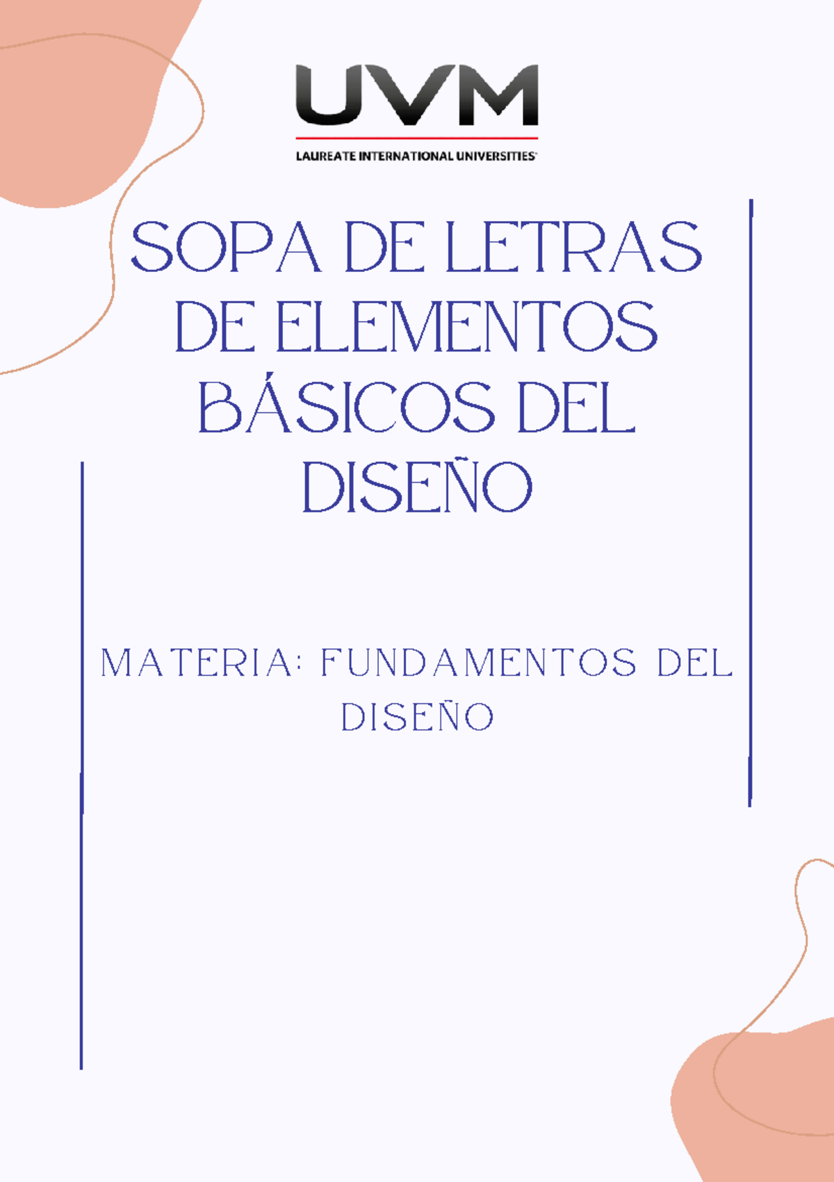Actividad 1: Sopa de letras de elementos básicos del diseño - Sopa de ...