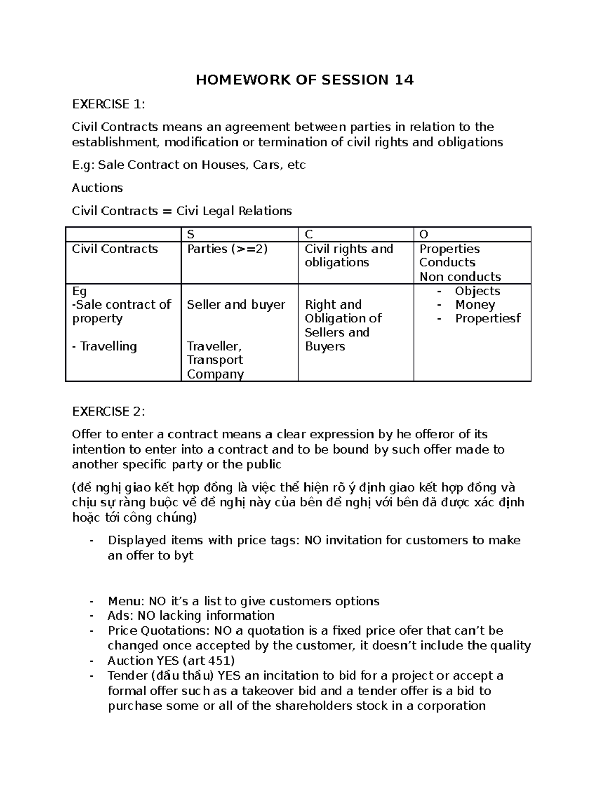Homework OF Session 14 - Bài tập cô Hằng - HOMEWORK OF SESSION 14 ...