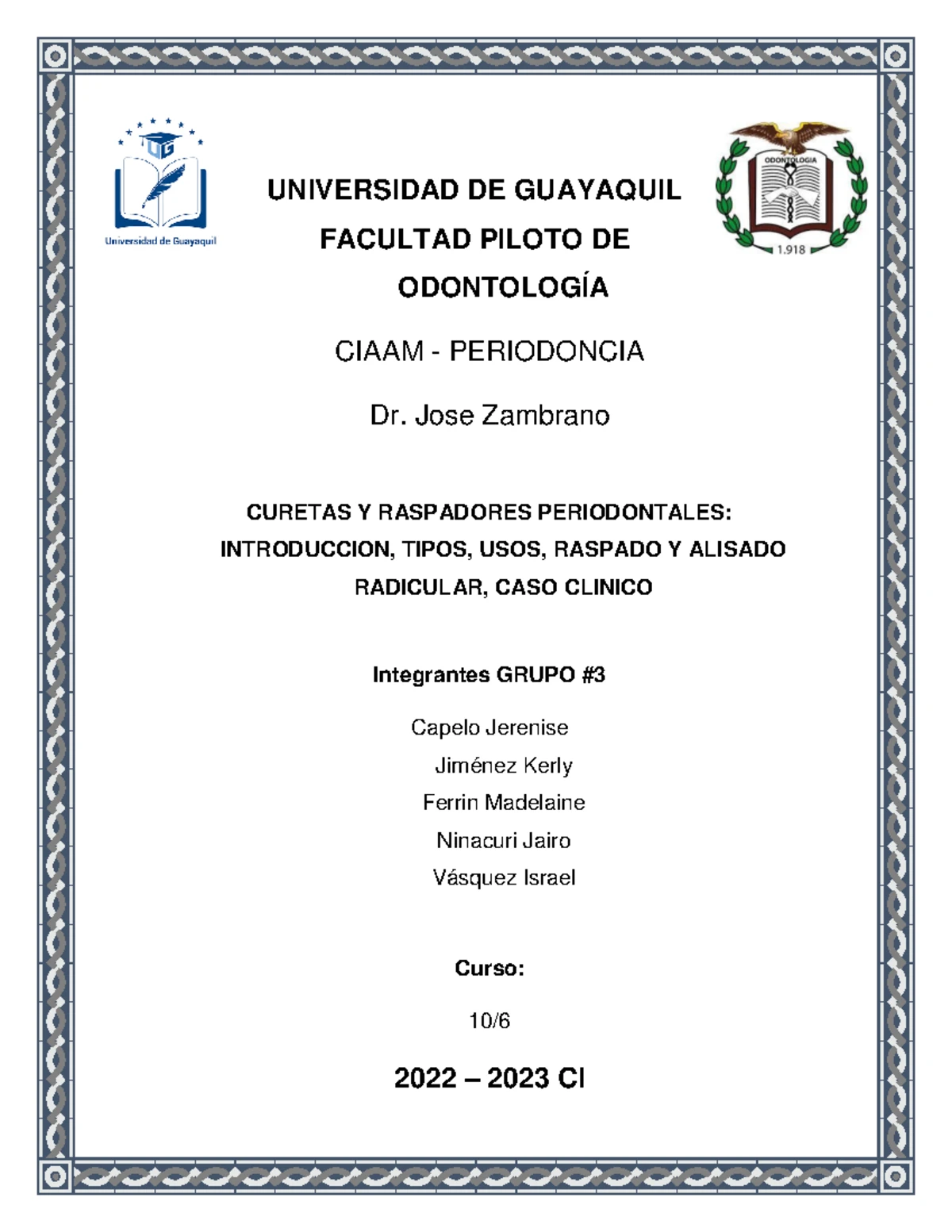 Relaciones molares relacion canina y cla - Universidad Mariano Gálvez ...