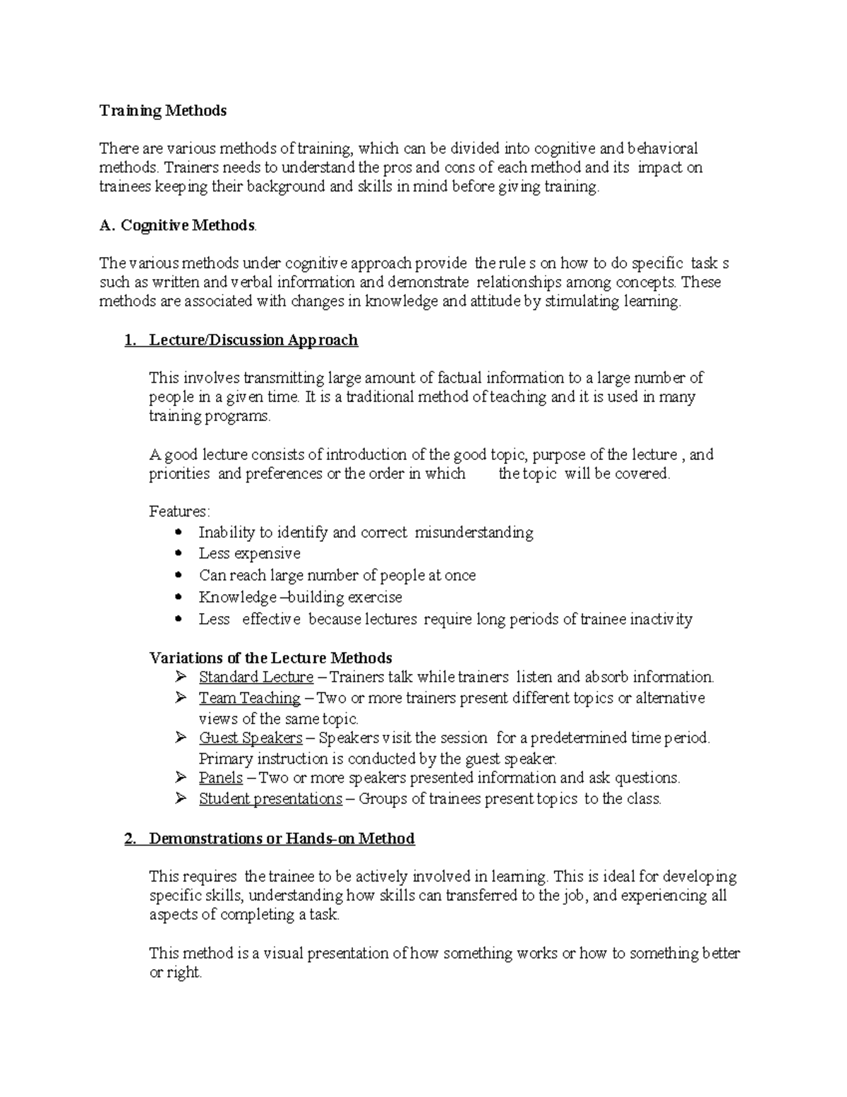 Week 3 - Lesson 4: Overview of Training Methods Explained - Studocu