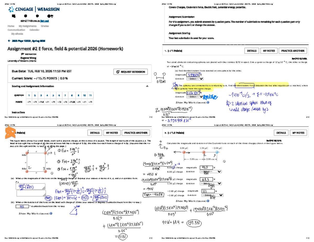 Physics 1202B - Spring 2026 Final Exam Practice Questions - Studocu
