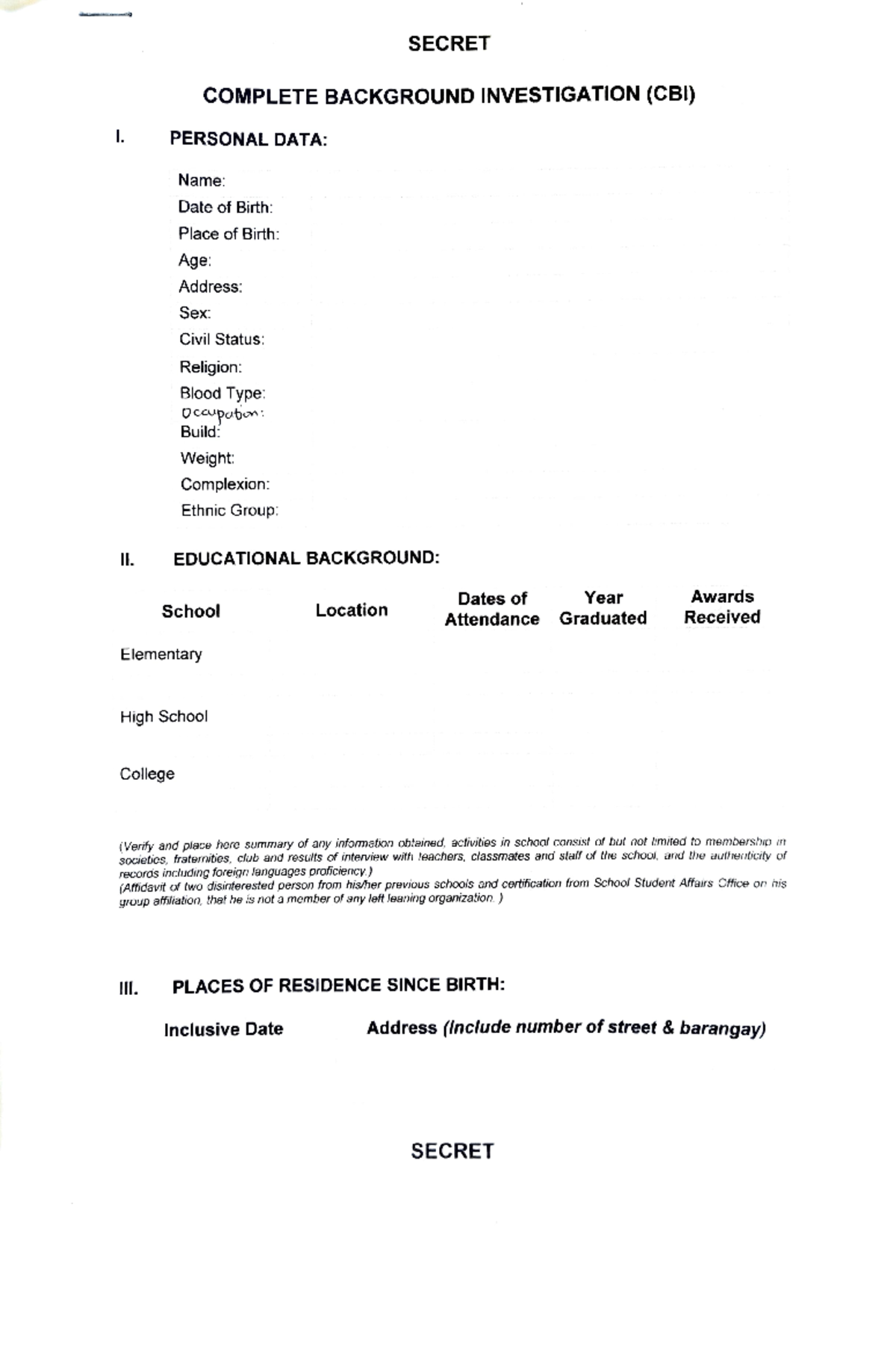 CIB - Comprehensive Background Investigation Overview - Studocu