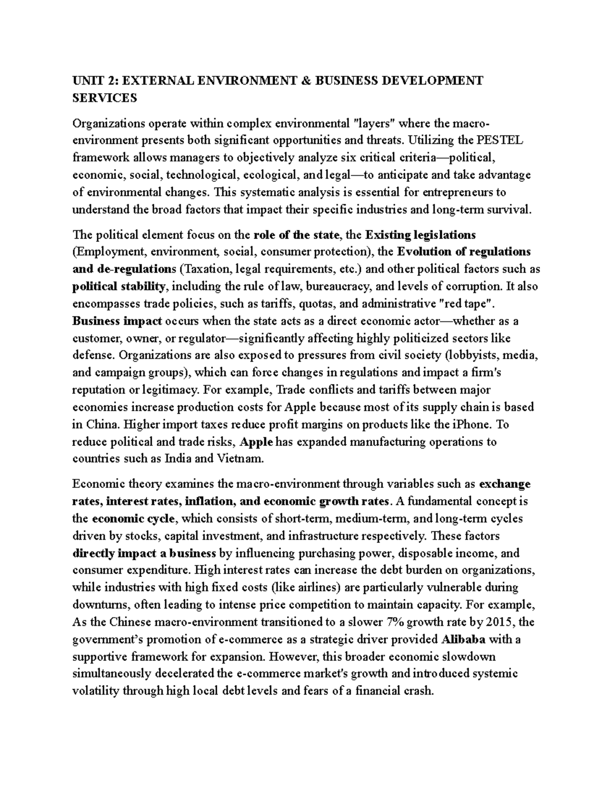 KDTM 2023: Chapter 2 - Analyzing External Environment Factors - Studocu