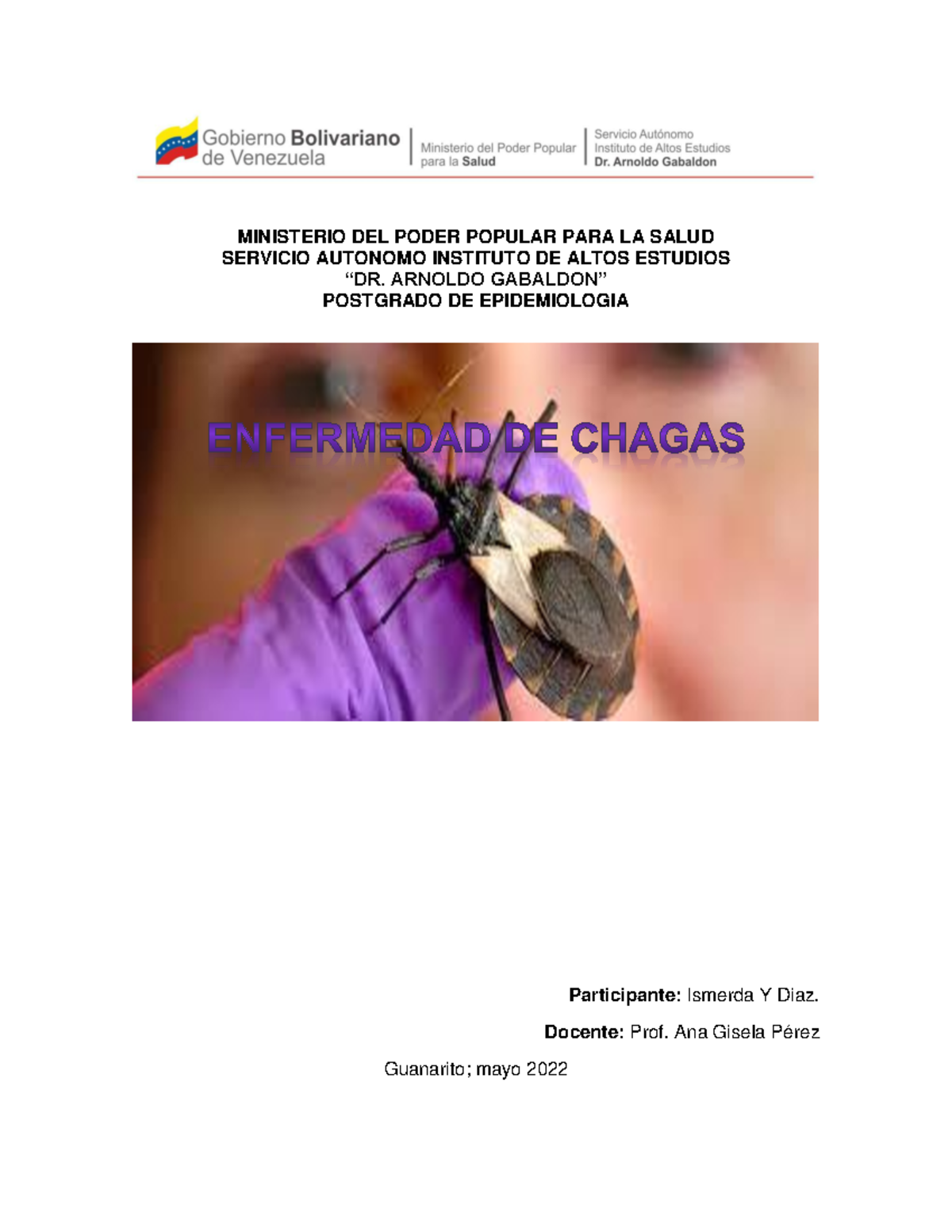 Distribución y Control de la Enfermedad de Chagas en Venezuela - EPID ...