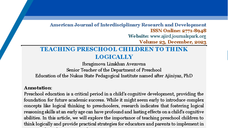 Teaching Logical Thinking to Preschoolers: Strategies and Insights ...