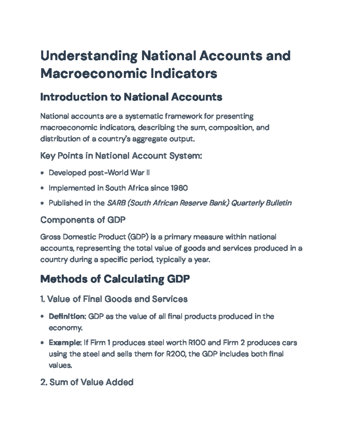 Understanding National Accounts and Macroeconomic Indicators (ECO101 ...