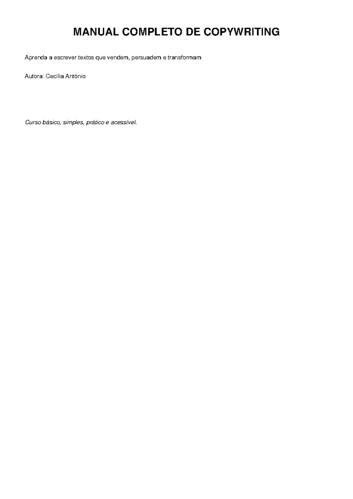 Manual Completo de Copywriting: Aprenda a Escrever Textos que Vendem ...