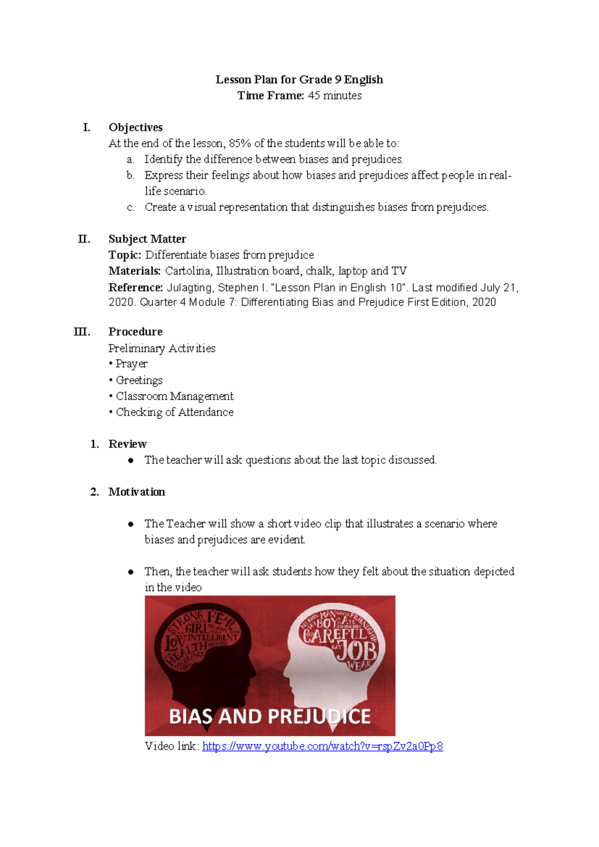FS- Final DEMO - Lesson plan about english - Lesson Plan for Grade 9 ...