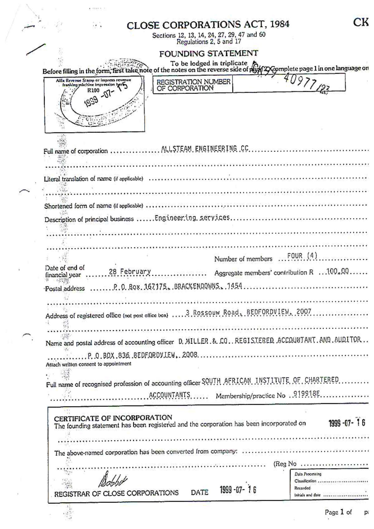 Ck1-ck2-certificate - Example of registration docs - MLAW121 - Warning ...