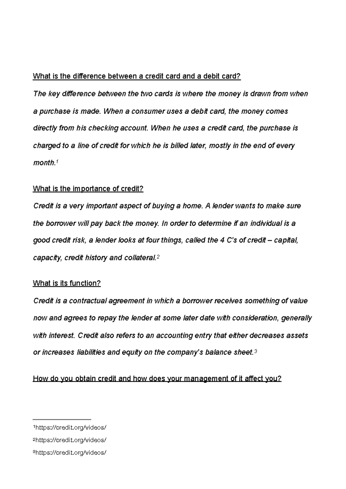 Credit Card Use and Importance: Key Differences and Management Tips ...