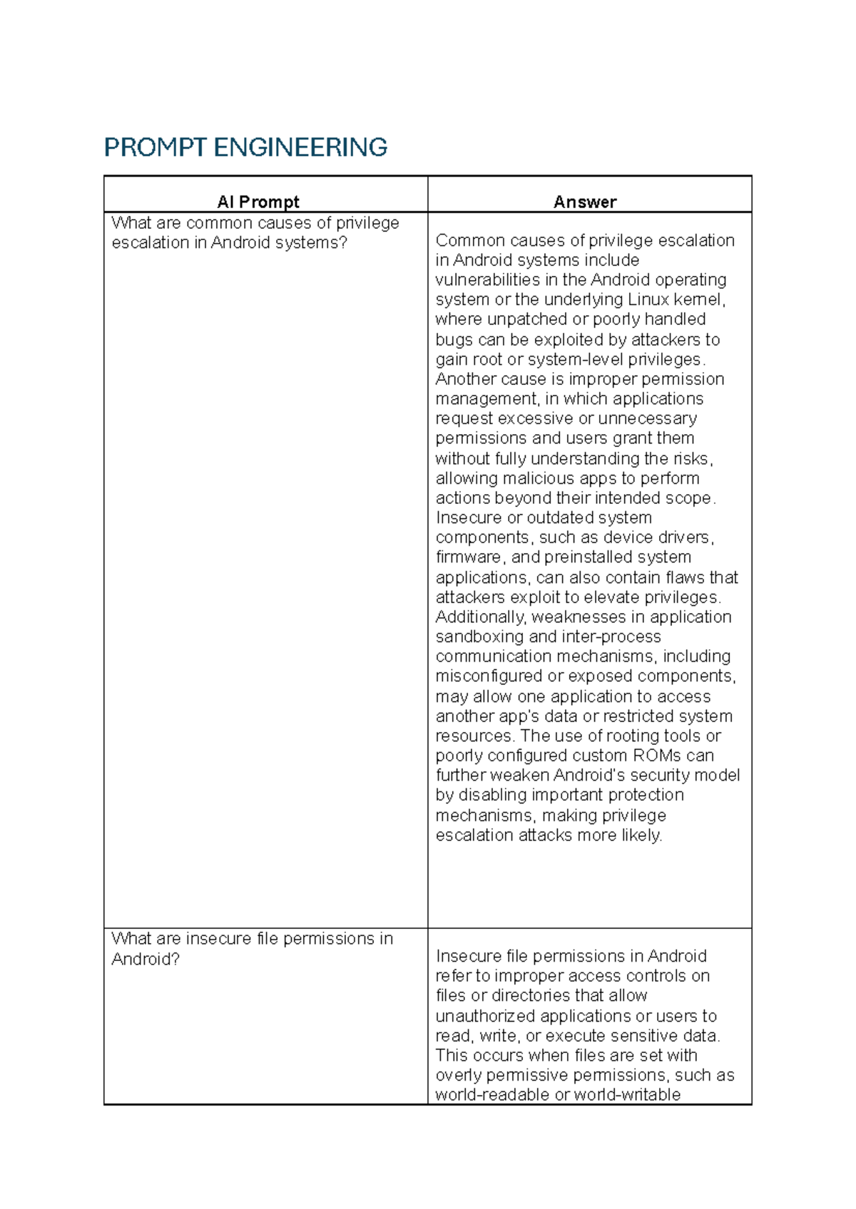 Android Security: Common Causes of Privilege Escalation and Protection ...