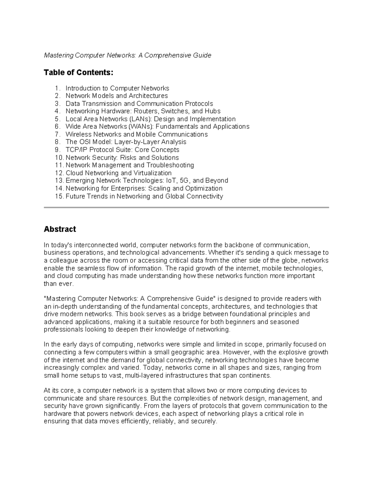 Mastering Computer Networks A Comprehensive Guide - Whether it's ...