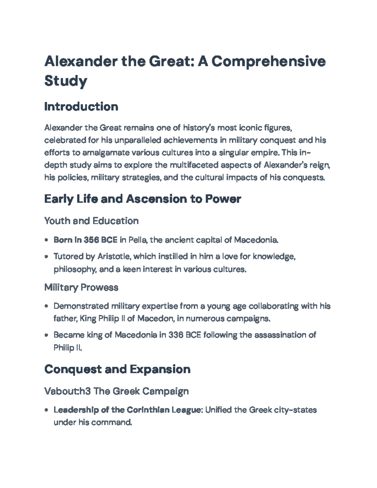 Alexander the Great: A Comprehensive Study of His Legacy and Impact ...