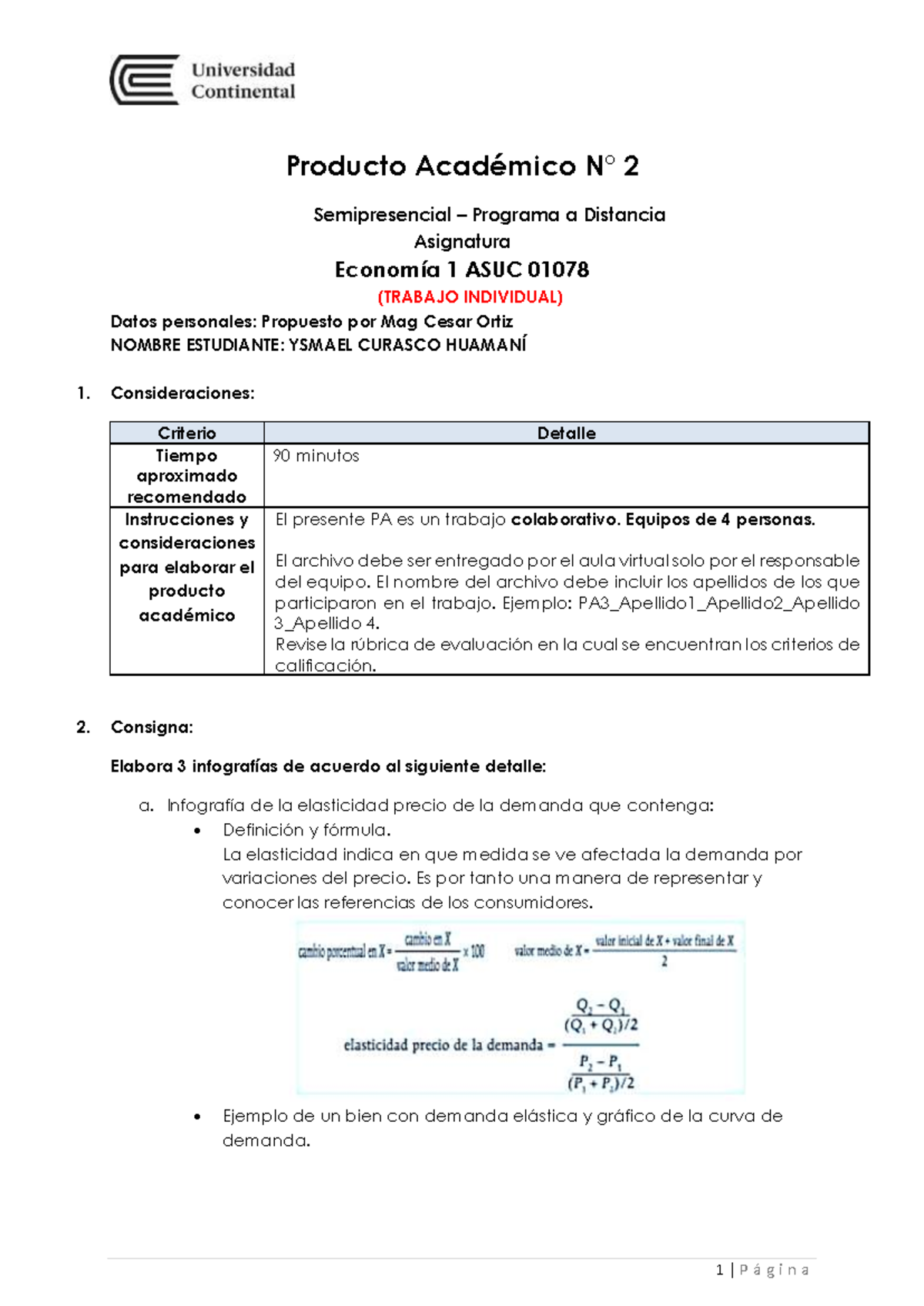 PA2 - Economia - producto academico 02 - Producto Académico N° 2 Semipresencial – Programa a ...