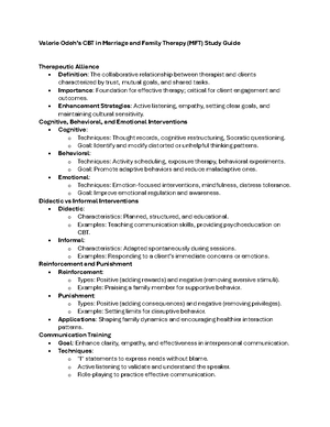 Mft model charts - Major Marriage and Family Therapy Models Developed ...