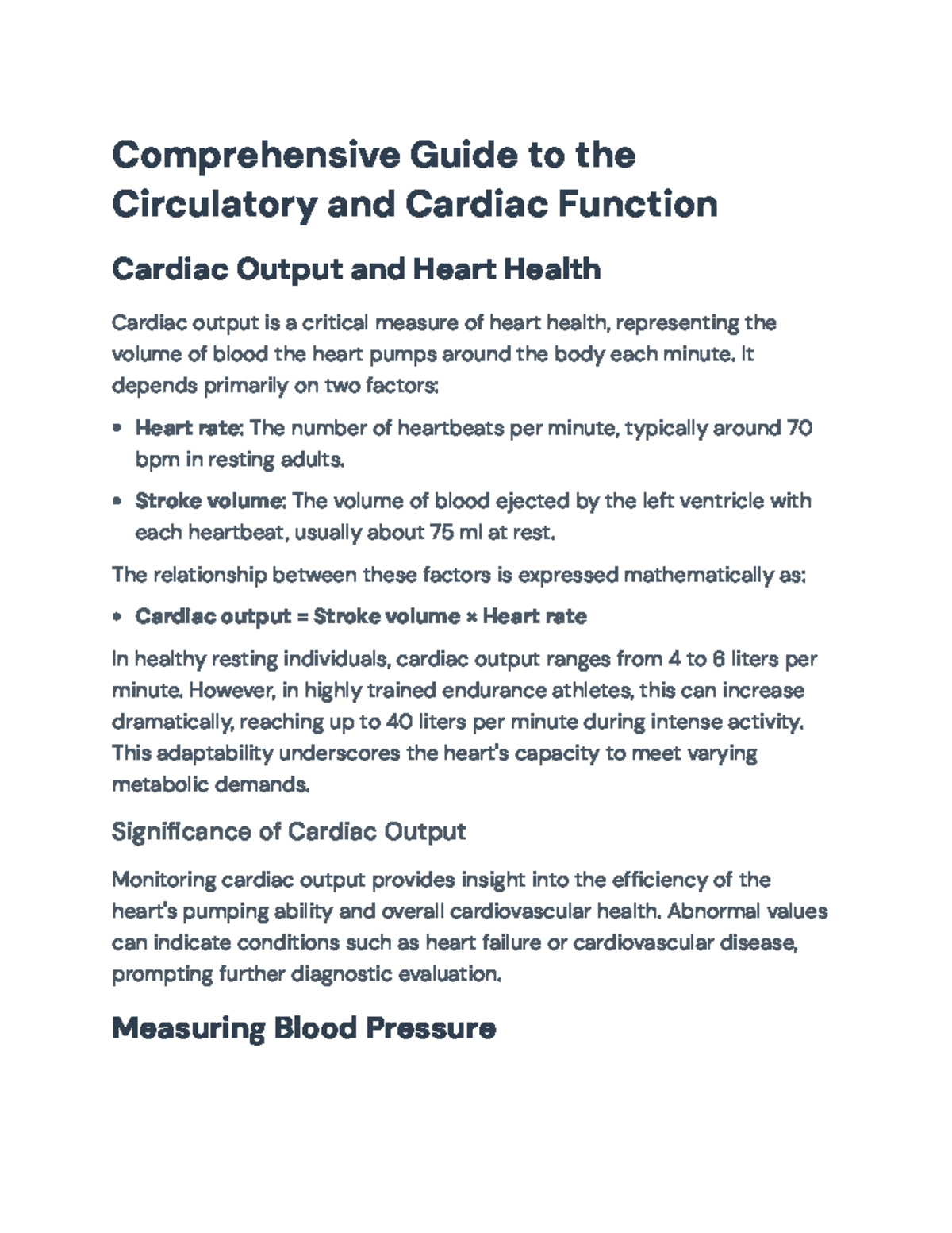 Comprehensive Overview of Cardiac Function & ECG Diagnostics (BIO 101 ...