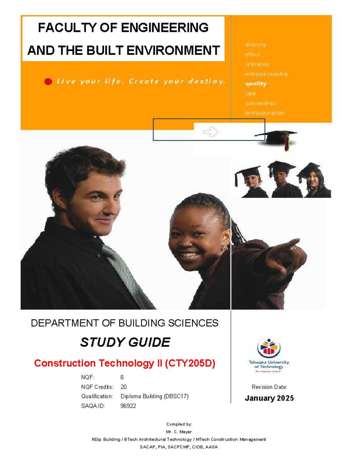 CTY205D - Construction Technology II Study Guide by C. Meyer (2025 ...
