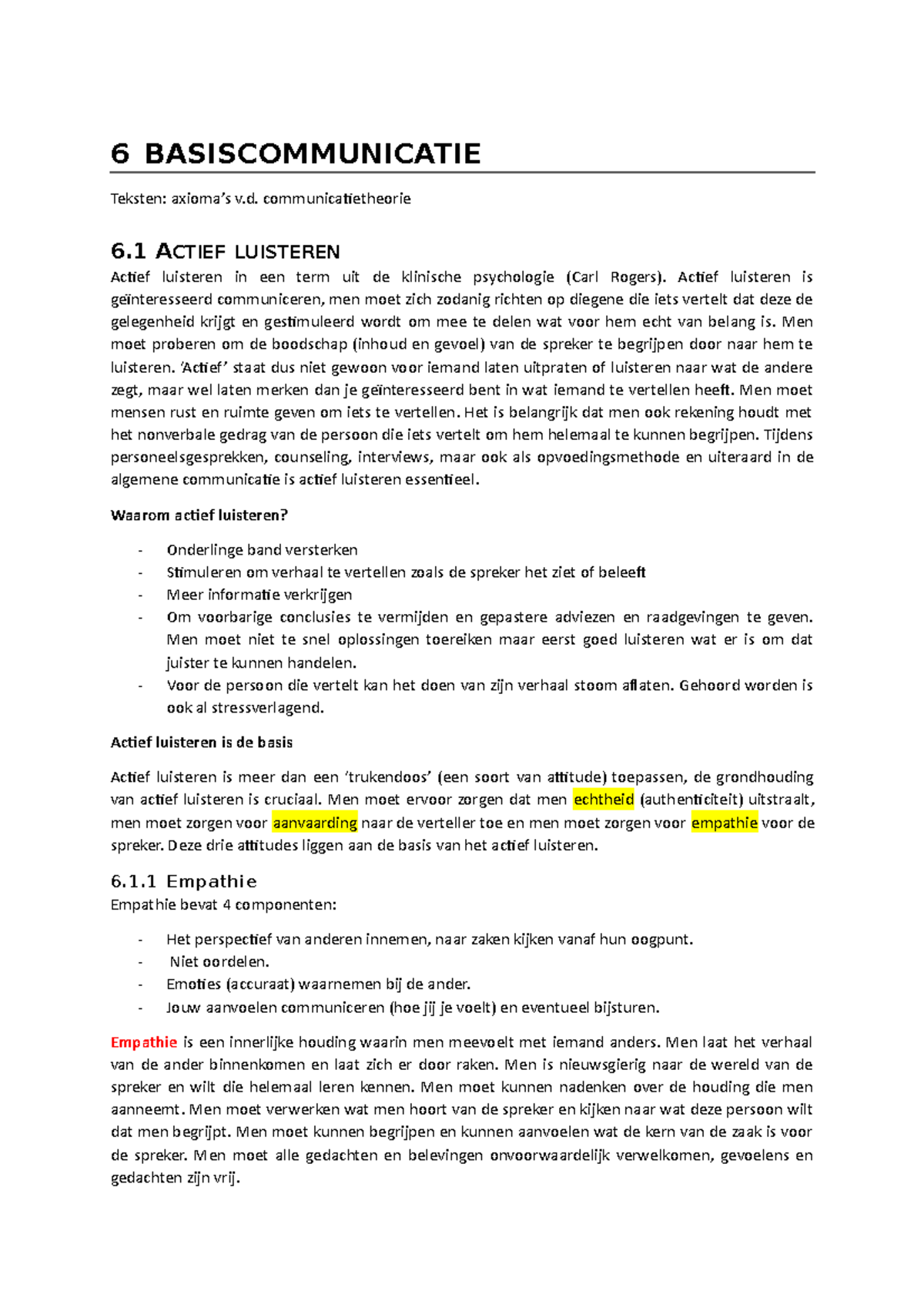 Basiscommunicatie - 6 BASISCOMMUNICATIE Teksten: axioma’s v ...