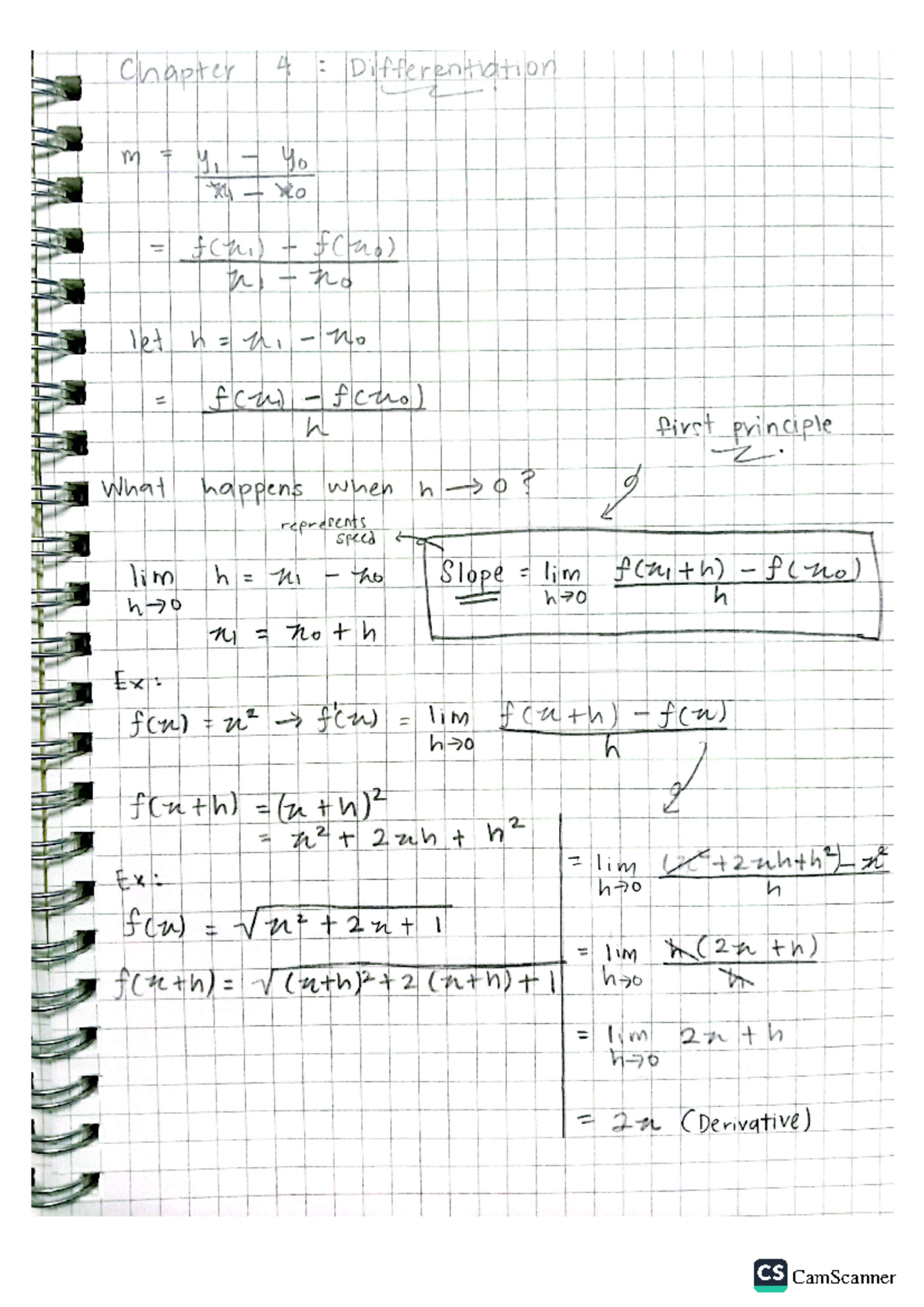 Chapter 4: Differentiation Concepts and Rules in Calculus (CS) - Studocu
