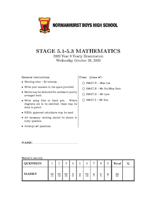 Year 9 Maths CAIRNS: Statistics Investigation Assessment Task - Studocu