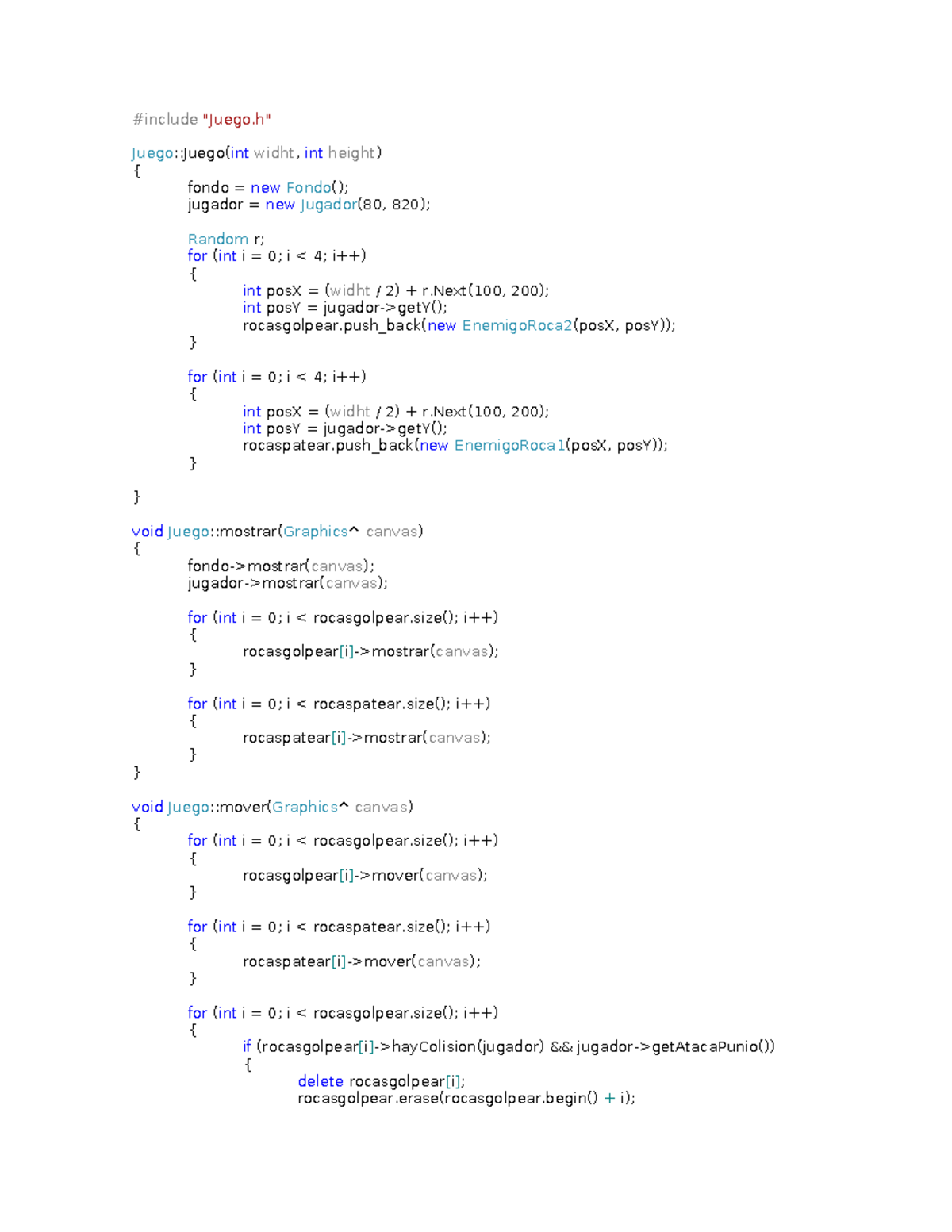 Examen Final - Algoritmos - #include "Juego" Juego::Juego(int widht, int height) { fondo = - Studocu