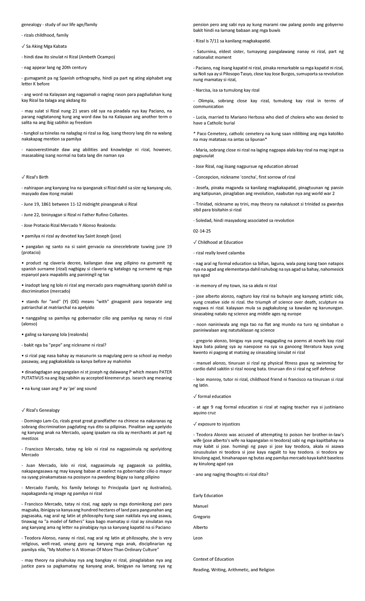 Rizal - Jose Protacio Rizal Mercado Y Alonso Realonda: pamilya ni rizal ...