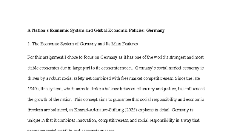 Germany's Economic System and Global Policies: An In-Depth Analysis ...