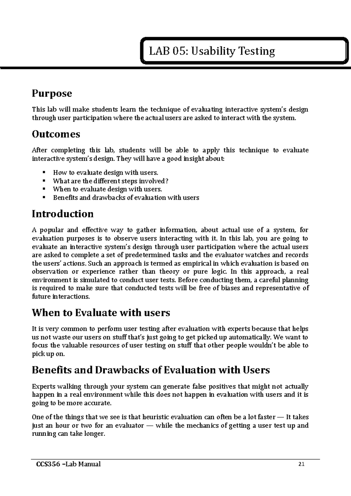 SP21 HCI Lab05 - These are lab activities - LAB 05: Usability Testing ...
